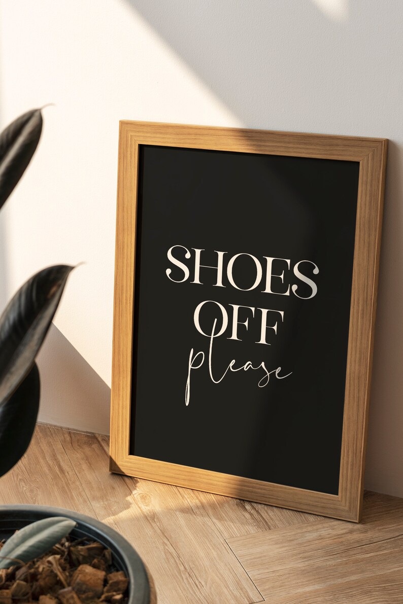 Shoes Off Please Printable Poster Take Shoes Off Please | Etsy