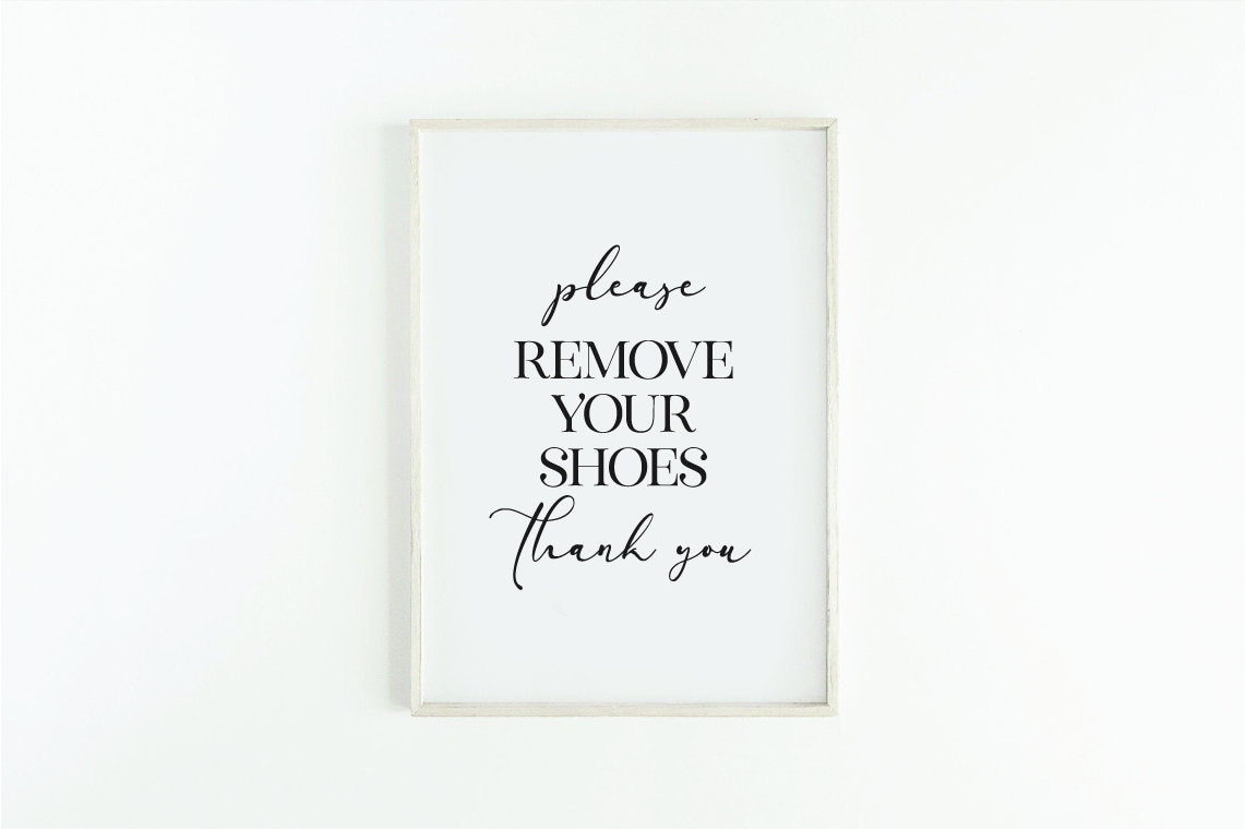 Please Shoes off Sign Printable Poster Take Shoes off - Etsy