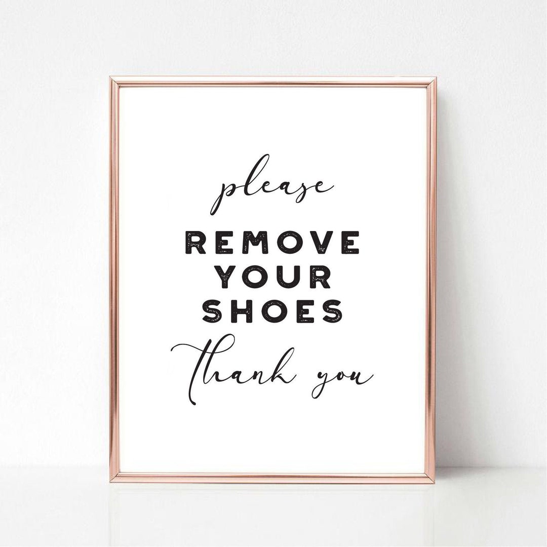 Shoes off Please Sign, Printable Poster, Take Shoes off Please, Remove ...