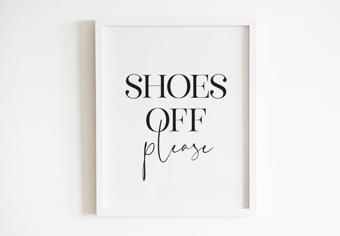 Shoes off Please Printable Poster Take Shoes off Please | Etsy