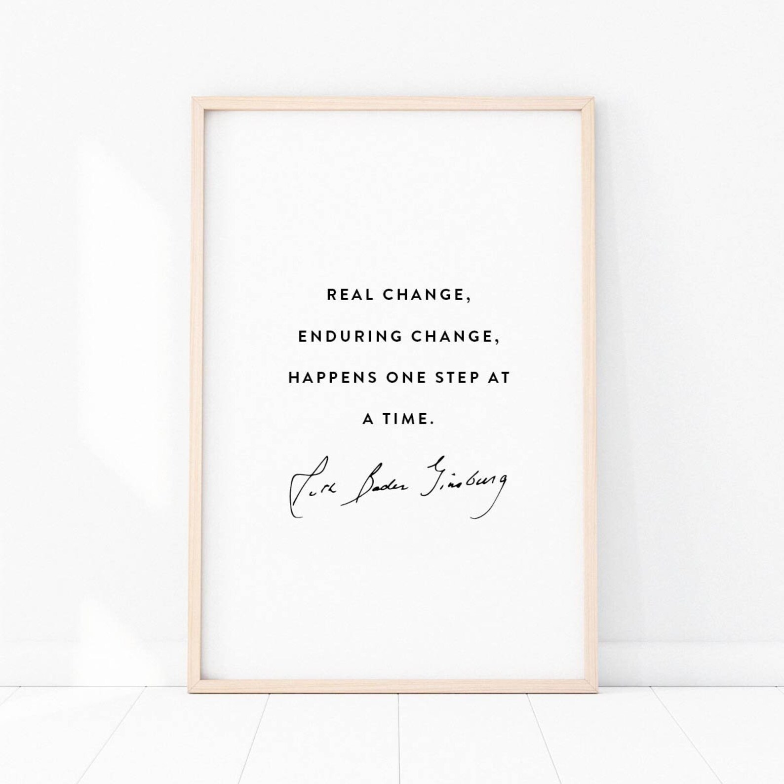 Real change enduring change happens one step at a time Ruth | Etsy