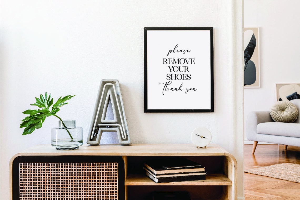 Please Shoes off Sign Printable Poster Take Shoes off | Etsy