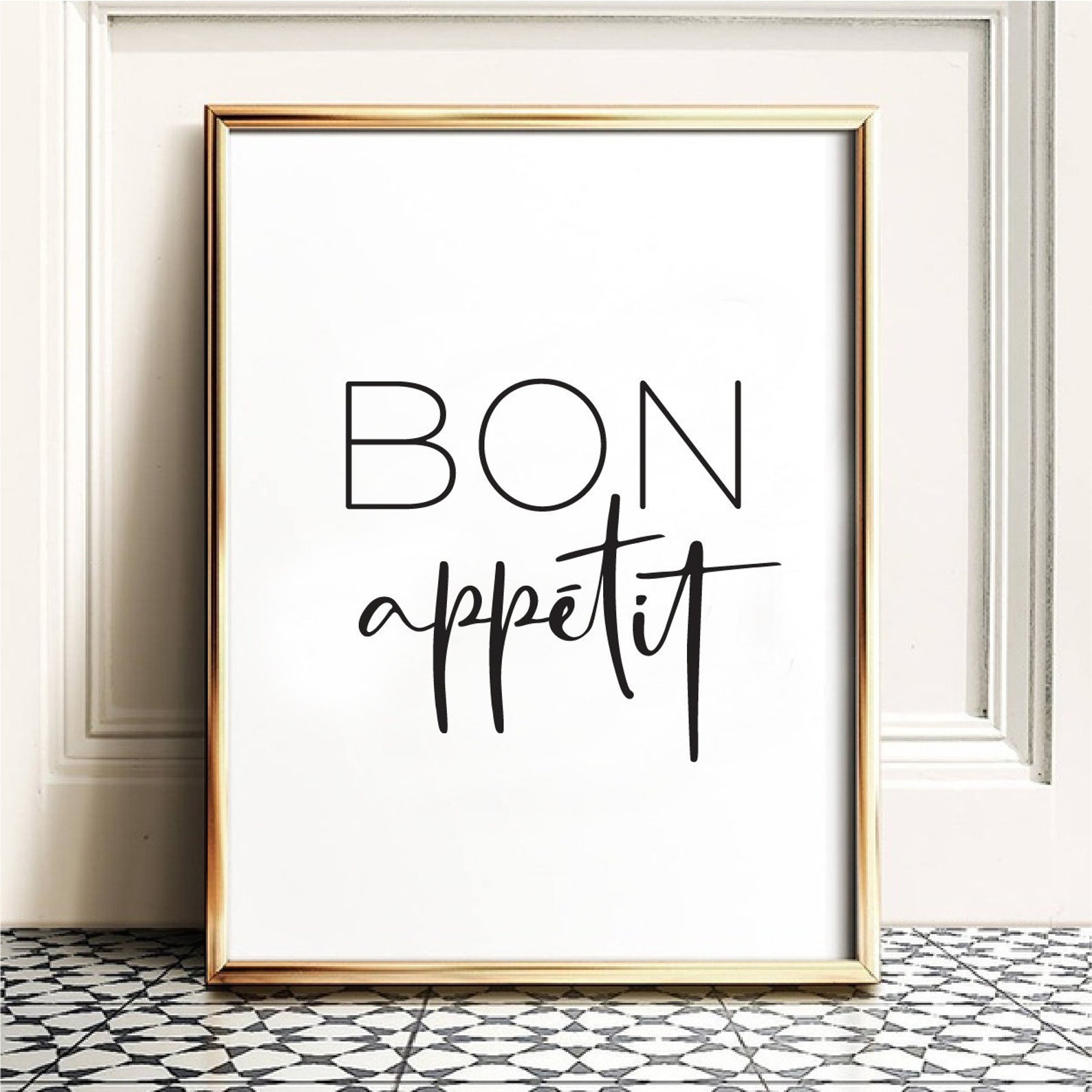 Bon Appetit Bon Appetit Print Bon Appetit Sign Kitchen Wall - Etsy