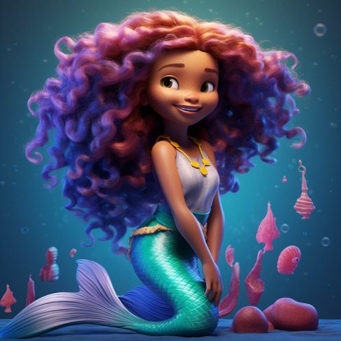 Black Mermaid, Little Mermaid, Black Girl Magic, - Etsy