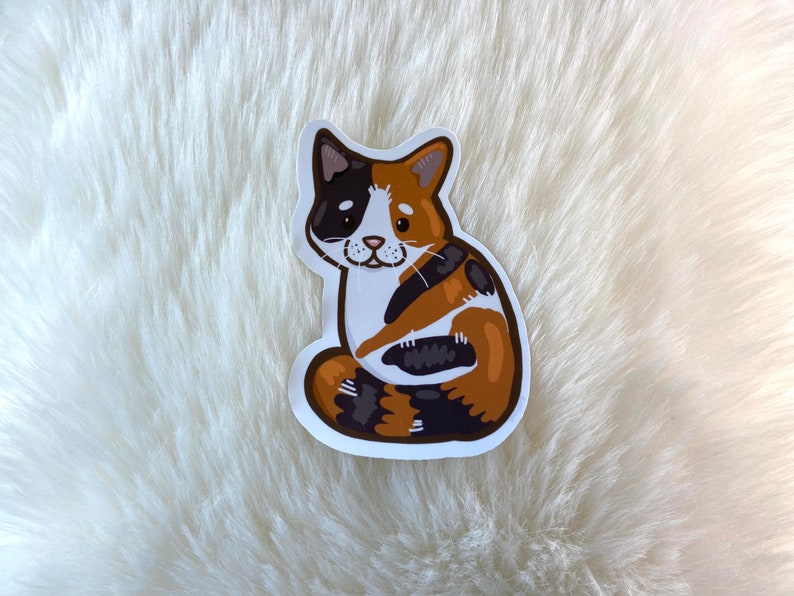 Calico Cat Sticker Die Cut Vinyl Water Resistant Sticker - Etsy