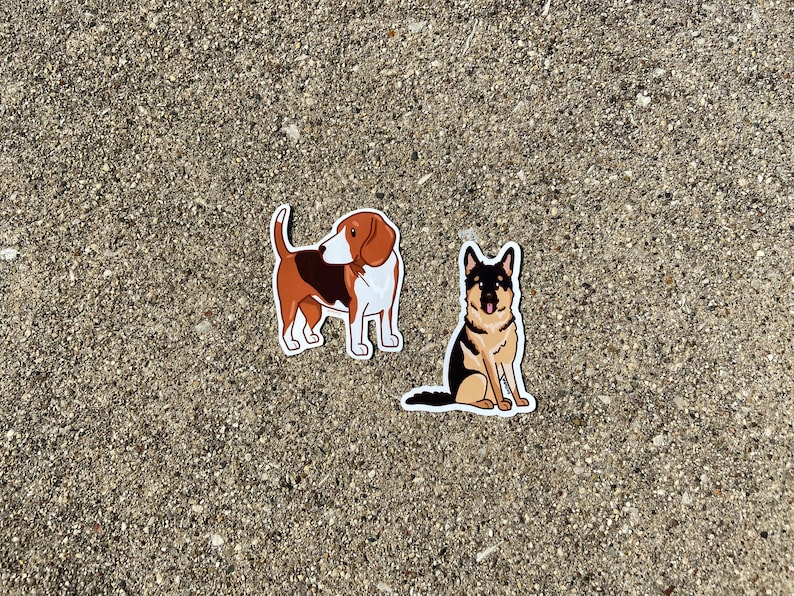Beagle Dog Sticker | Die Cut Vinyl, Water Resistant Sticker, Water ...
