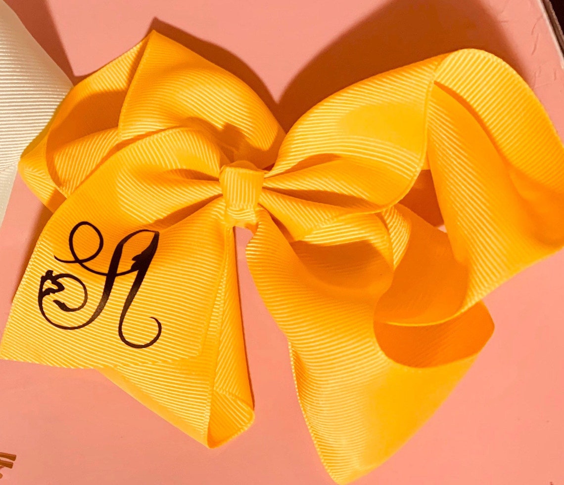 Personalized Monogram Bow | Etsy