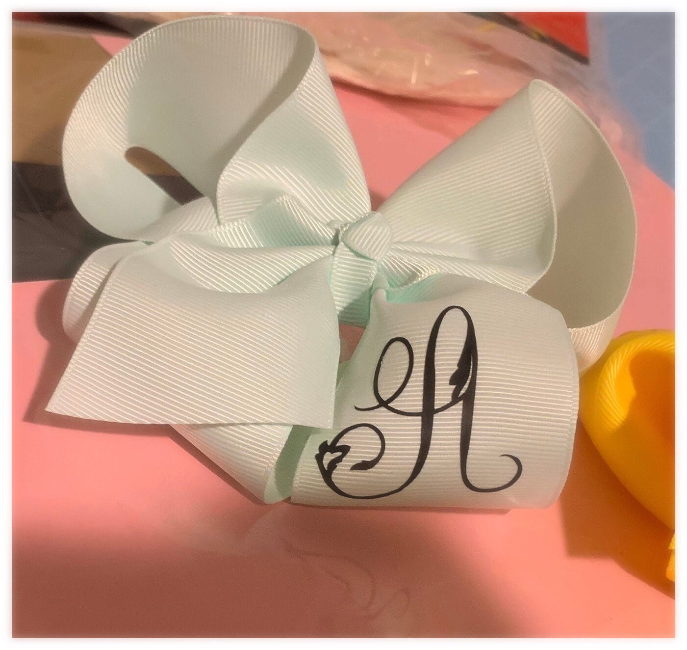 Personalized Monogram Bow | Etsy