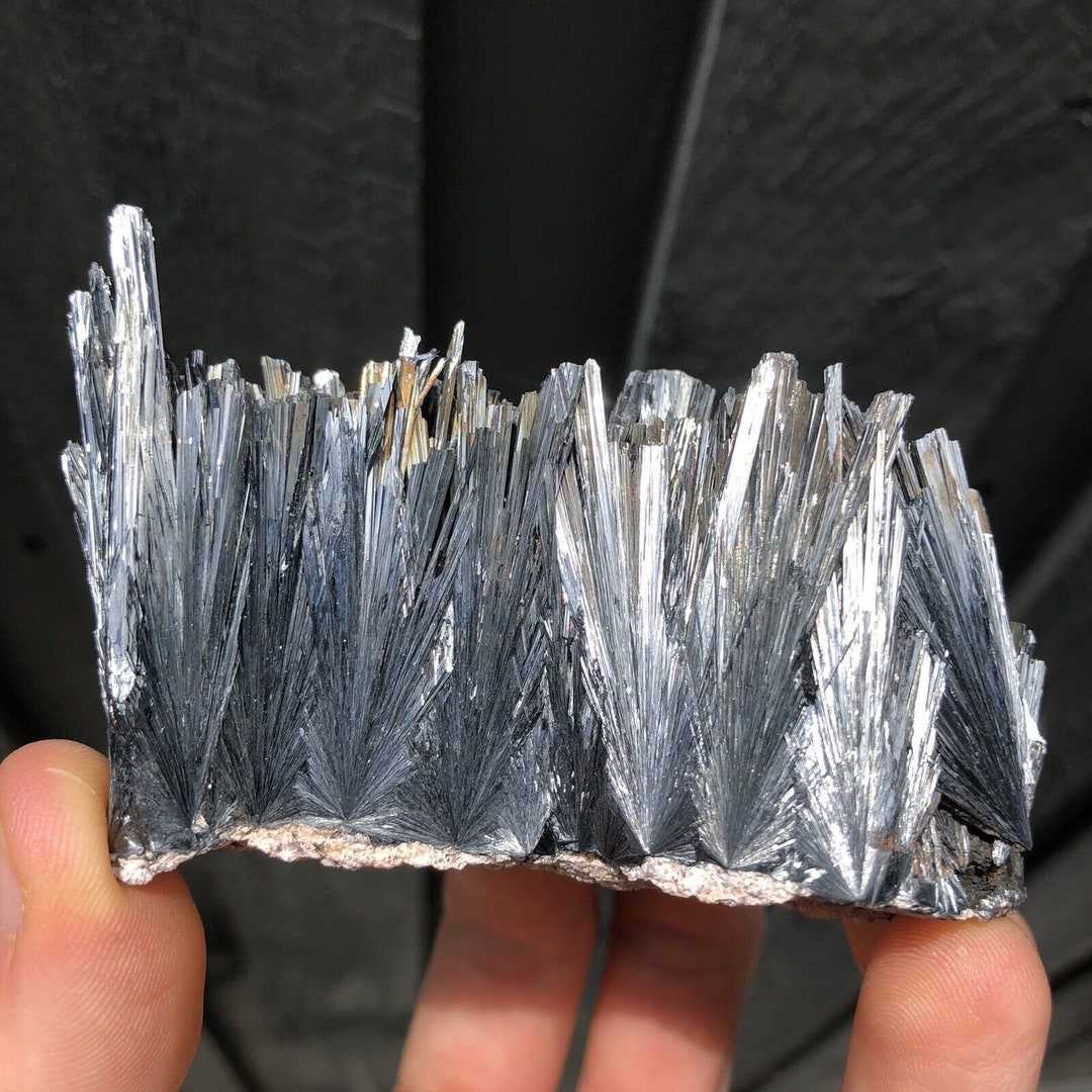 328g TERMINATED Pyrolusite Crystal Clusters on Matrix From Gremmelsbach ...