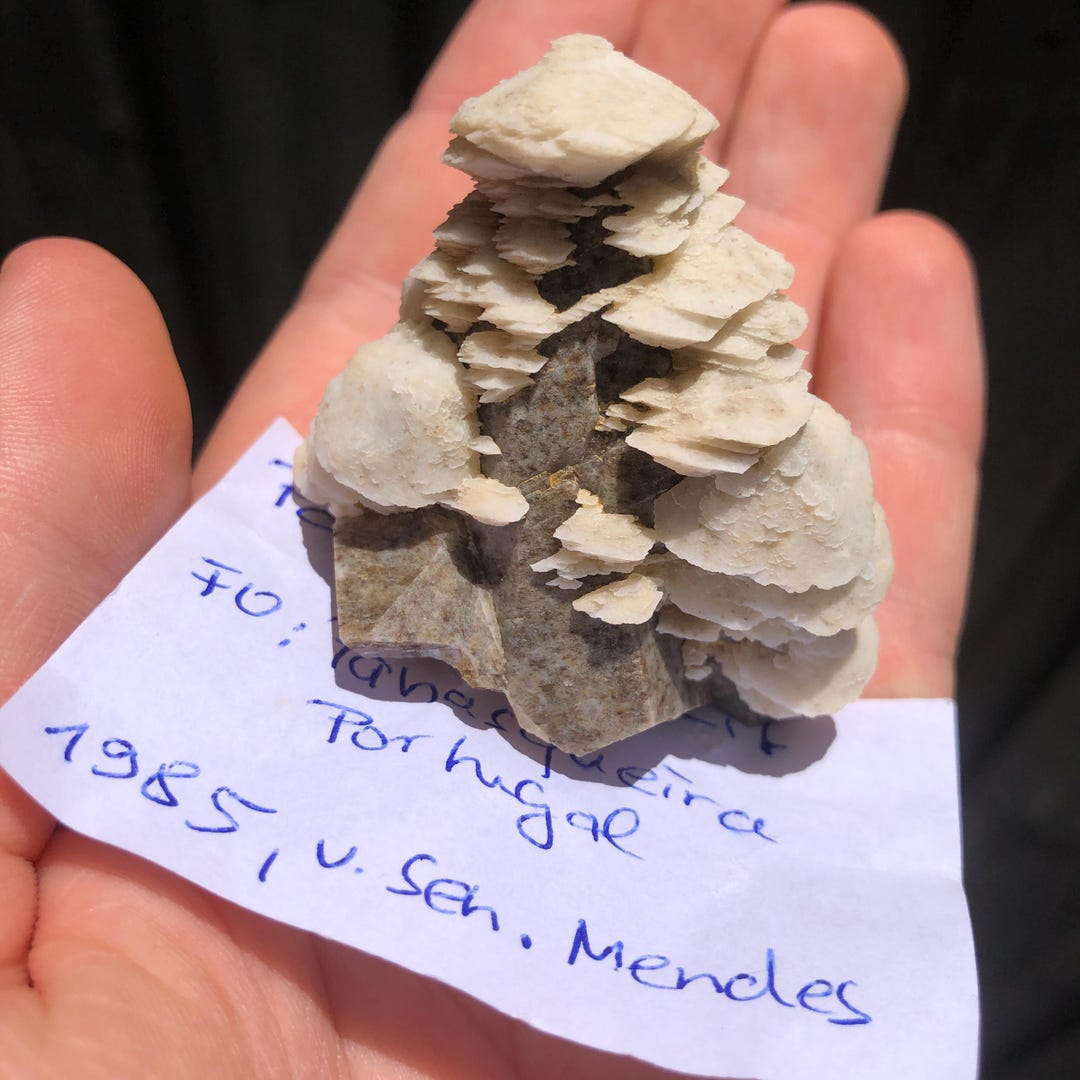 5.6cm Calcite Pagoda Crystal Cluster Form Panasqueira Mines, Portugal ...