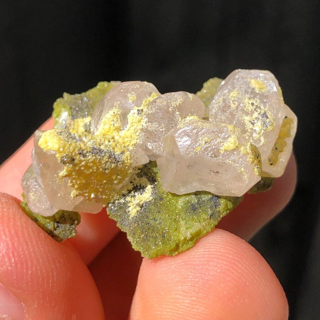 18g Cerussite Crystals With Mimetite on Mottramite From the Tsumeb Mine, Namibia - Etsy