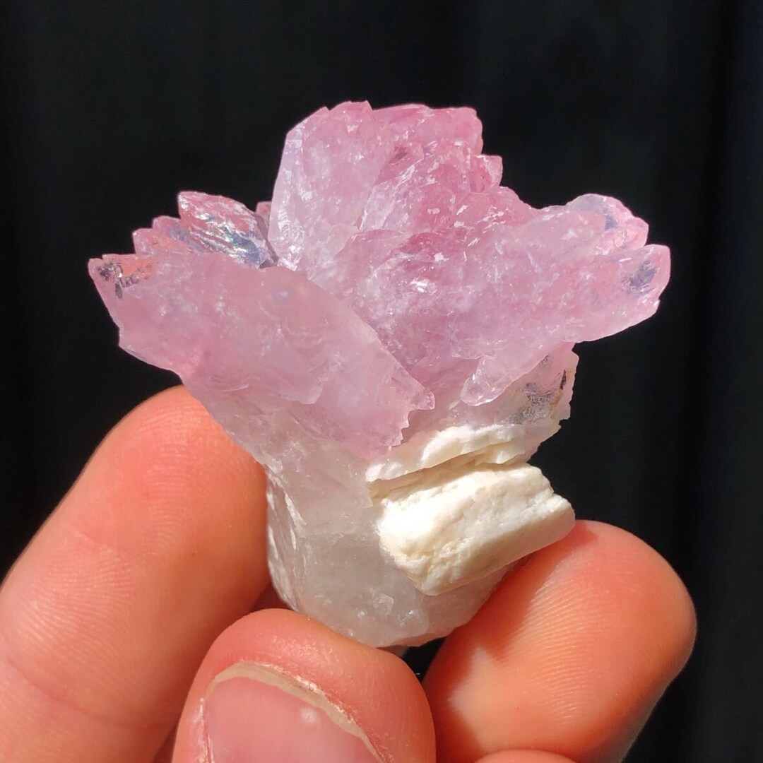 32g Rose Quartz Crystal Cluster on Feldspar From Galiléia, Minas Gerais ...