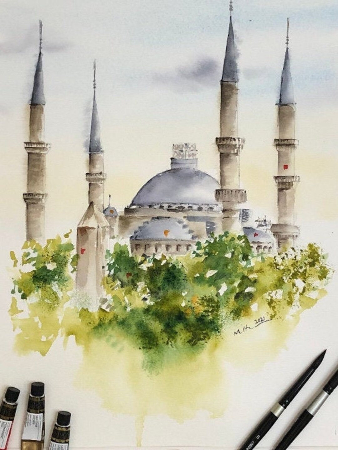 Istanbul Turkey Original Watercolor - Etsy