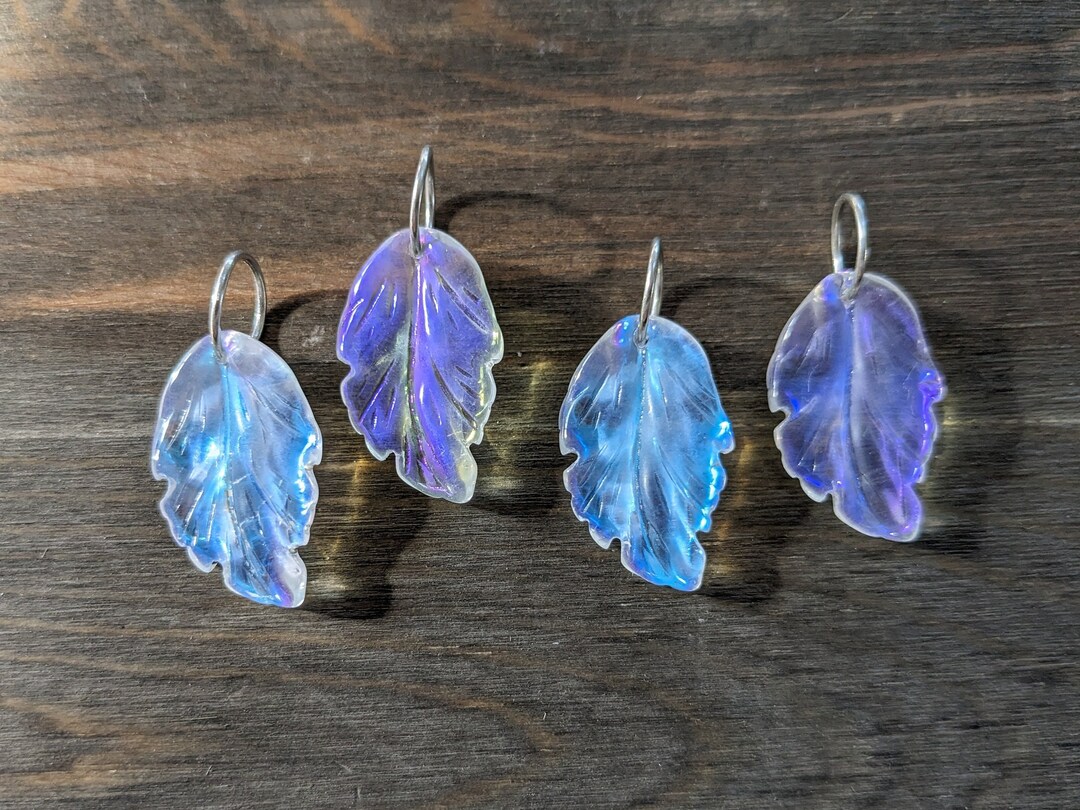 AB Glass Leaf Stitch Markers Dread Dreadlock Jewelry Knitting Knitters ...