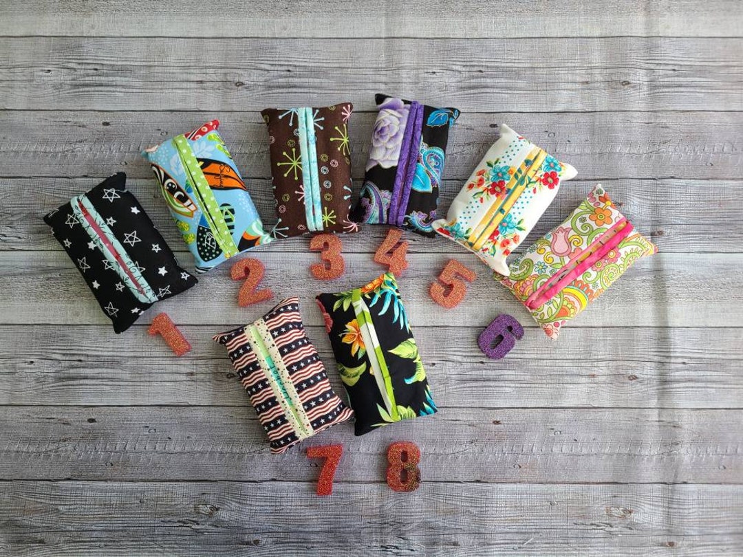 Pocket Tissue Case Travel Tissue Holder Cotton Fabric Pocket Tissue ...