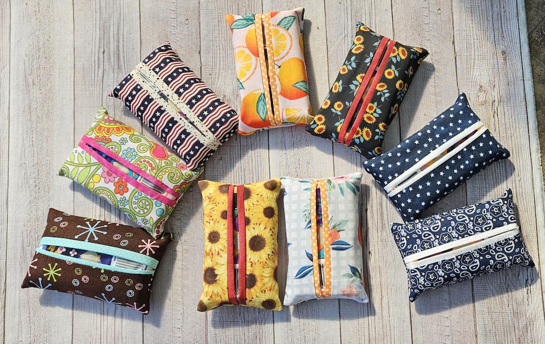 Pocket Tissue Case ~ Travel Tissue Holder ~ Cotton Fabric Pocket Tissue ...