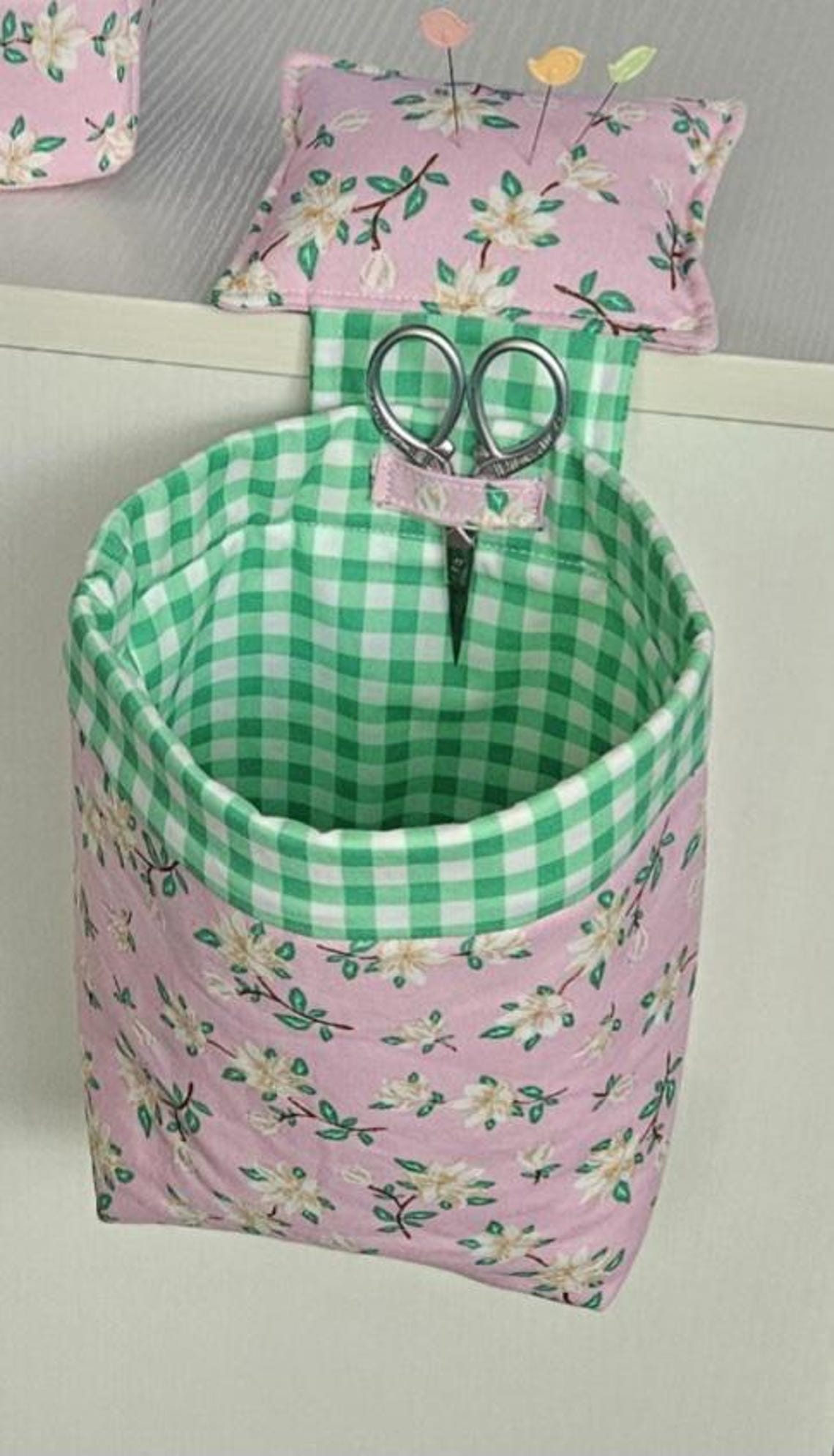 Thread Catcher With Pin Cushion ~ Thread Disposal Bin and Pincushion ...