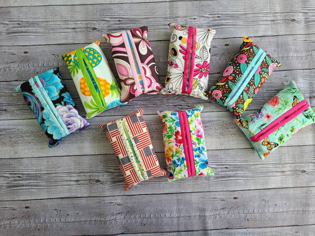 Pocket Tissue Case ~ Travel Tissue Holder ~ Cotton Fabric Pocket Tissue ...