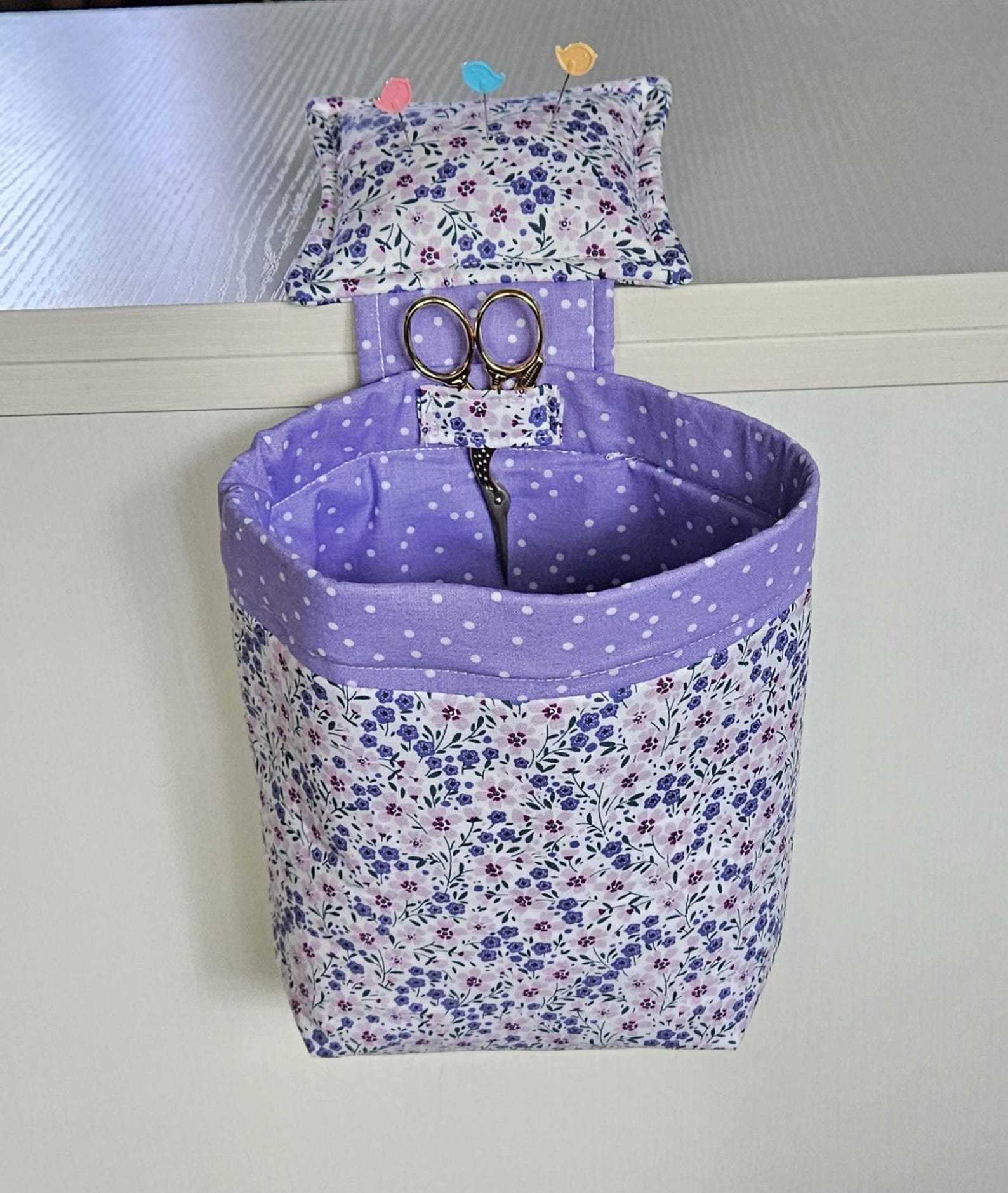 Thread Catcher With Pin Cushion ~ Thread Disposal Bin and Pincushion ...