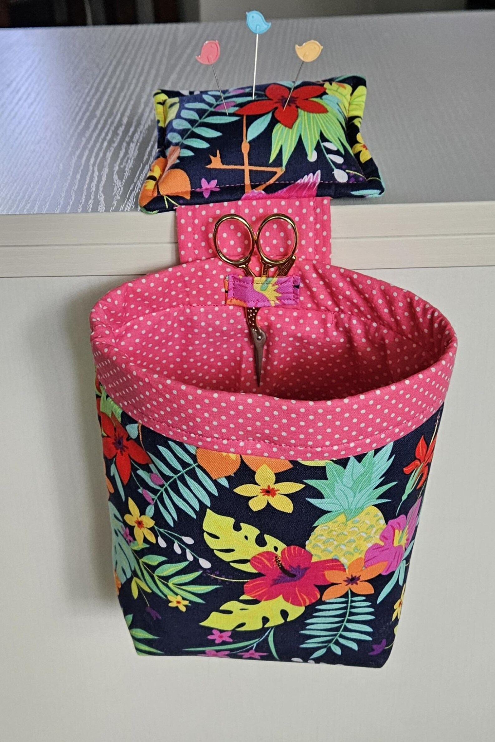 Thread Catcher With Pin Cushion ~ Thread Disposal Bin and Pincushion ...