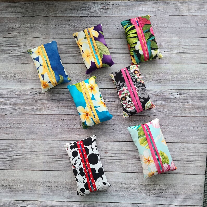Pocket Tissue Case Travel Tissue Holder Cotton Fabric Pocket Tissue ...