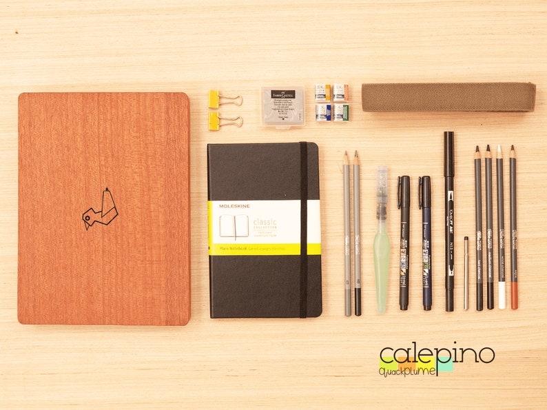 Portable Travel Art Box for Urban Sketching: A5 Wooden Sketching Set ...