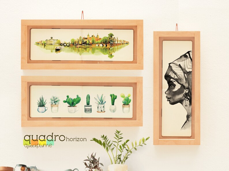 Watercolor Journal Page Display Frame: Natural Wood Picture Frame ...