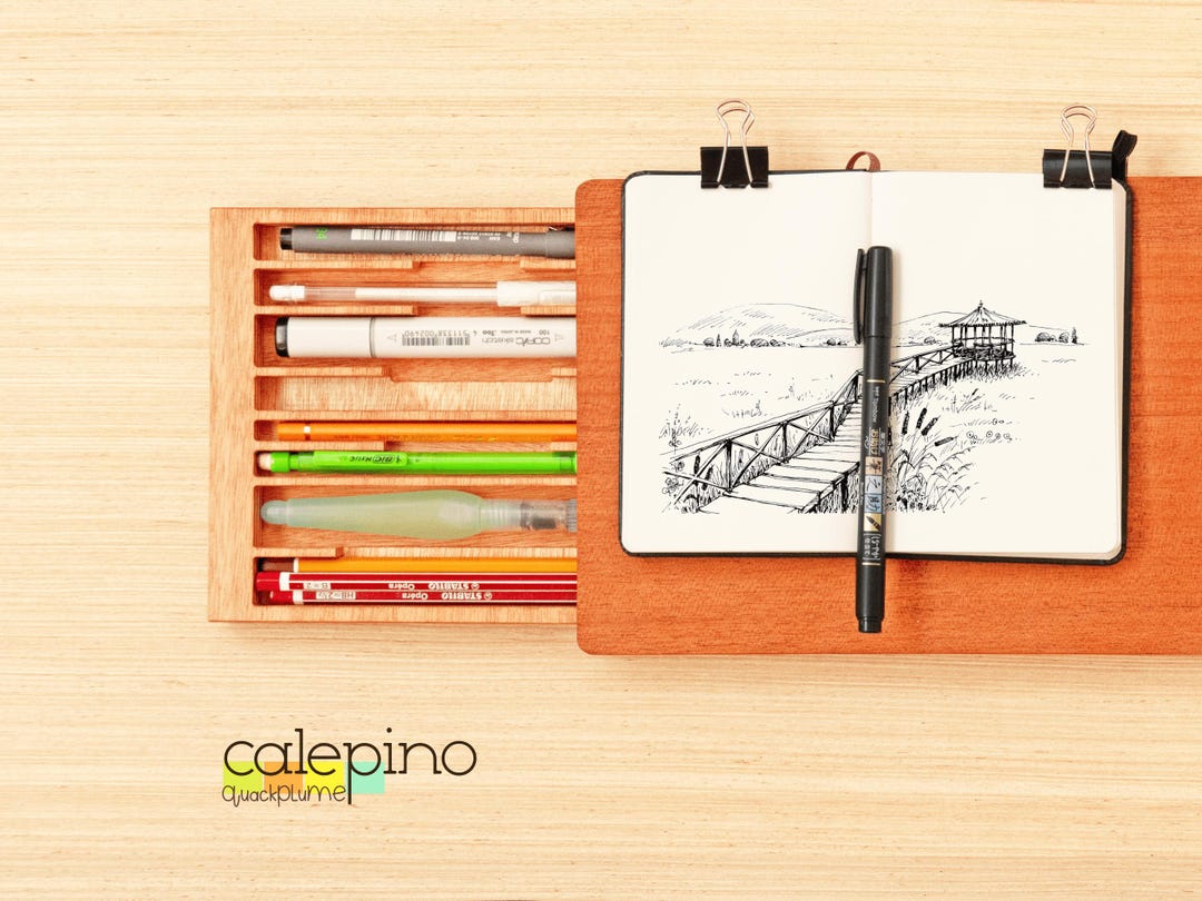 Portable Travel Art Box for Urban Sketching: A5 Wooden Sketching Set ...