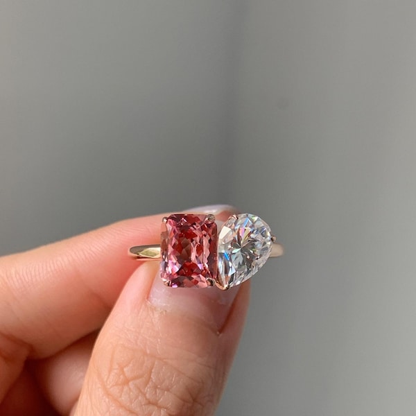 Toi Et Moi Ring - Etsy New Zealand