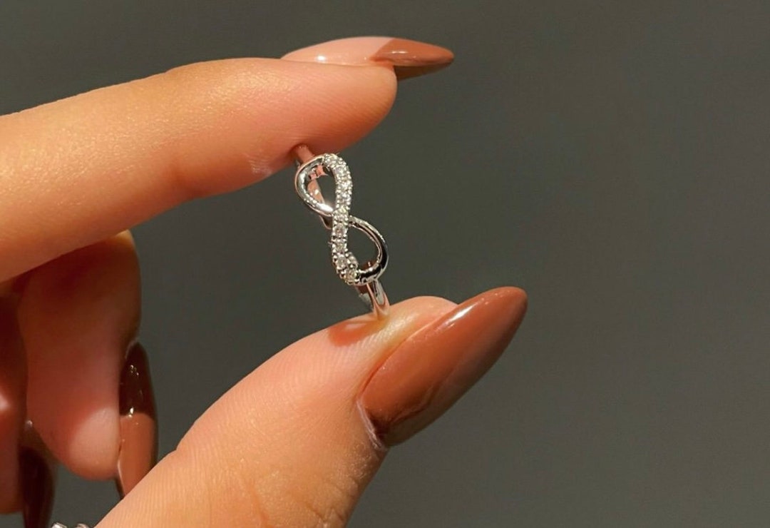 925 Silver Infinity Sing Rings for Women Handmade Jewelry - Etsy