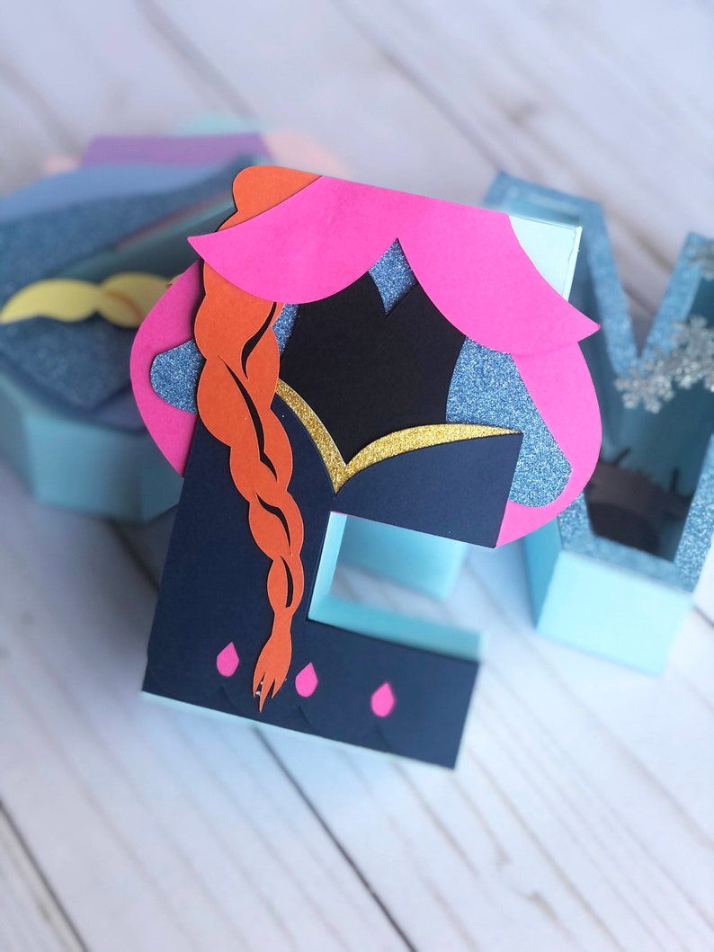 Frozen ONE Letters: 3D Cardstock Birthday Party Decor - Etsy