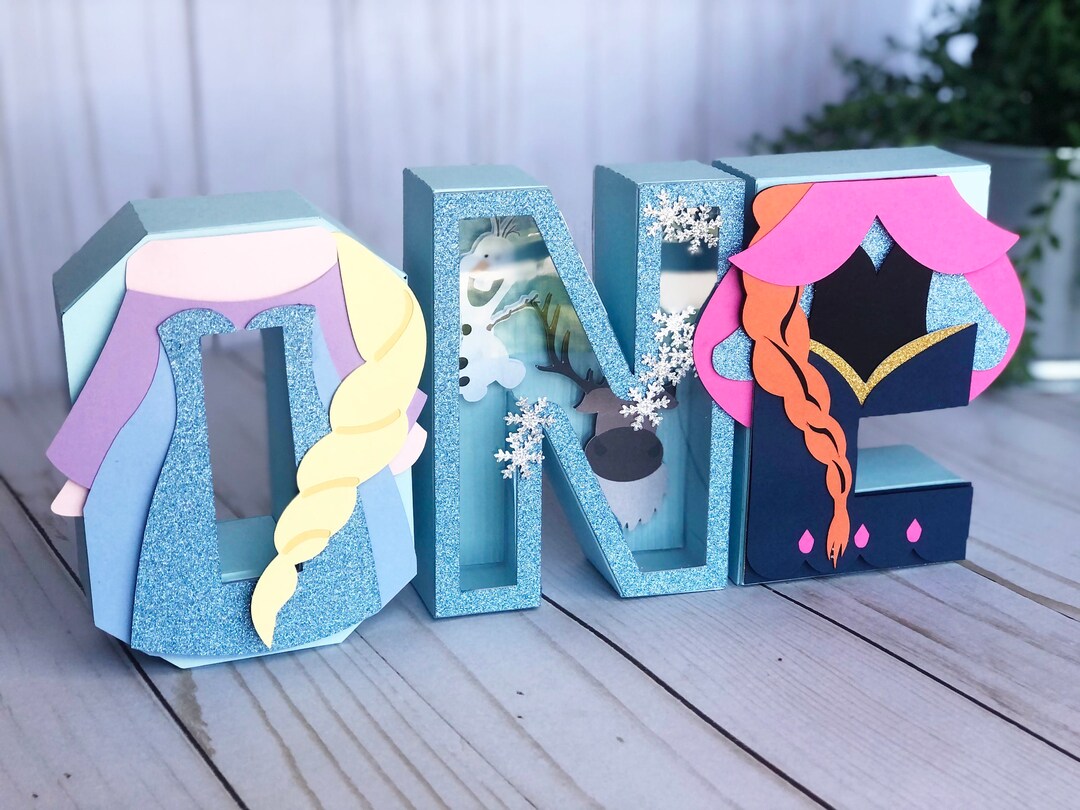 Frozen ONE Letters: 3D Cardstock Birthday Party Decor - Etsy