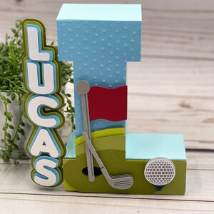 Golf Theme 3D Letter or Number: Birthday Party Decor - Etsy