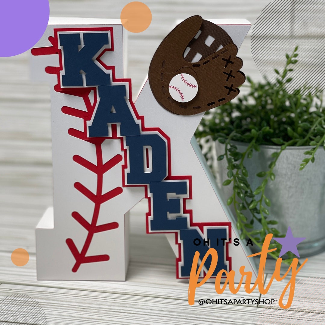 3D Baseball Letter: Rookie of the Year Party Decor - Etsy