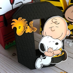 ONE Snoopy Party 3D Letters, Custom 3D Letters, Birthday Party, Charlie ...