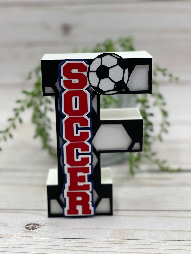 Soccer Theme Birthday Letter 3D Letter Futbal Cake Smash - Etsy