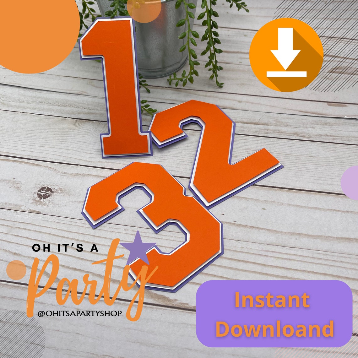 Layers for 3D Numbers 0 to 9 Layer Offset Die Cut Template - Etsy
