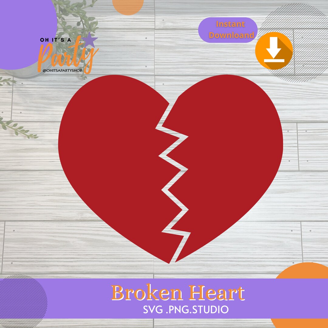 Heartbreaker Valentines Day Svg Cut File Broken Heart - Etsy