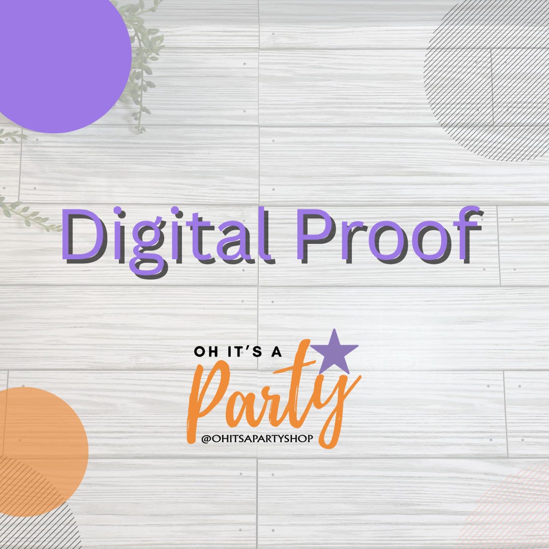 Digital Proof: up to 3 Revisions (etsy Message) - Etsy