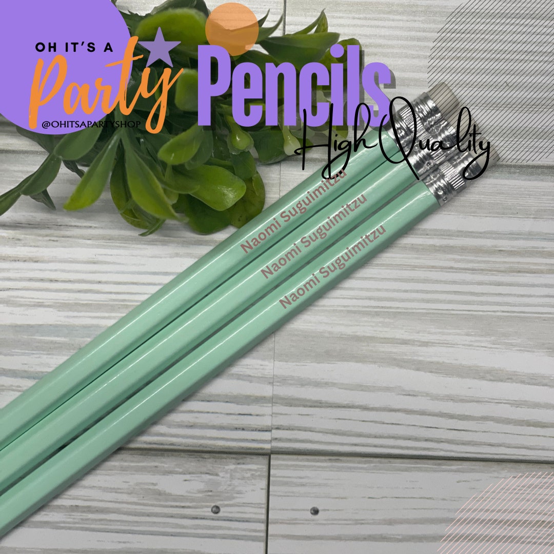 Pastel Engraved Pencils, Personalized Pencils, Back to School, Pencils ...