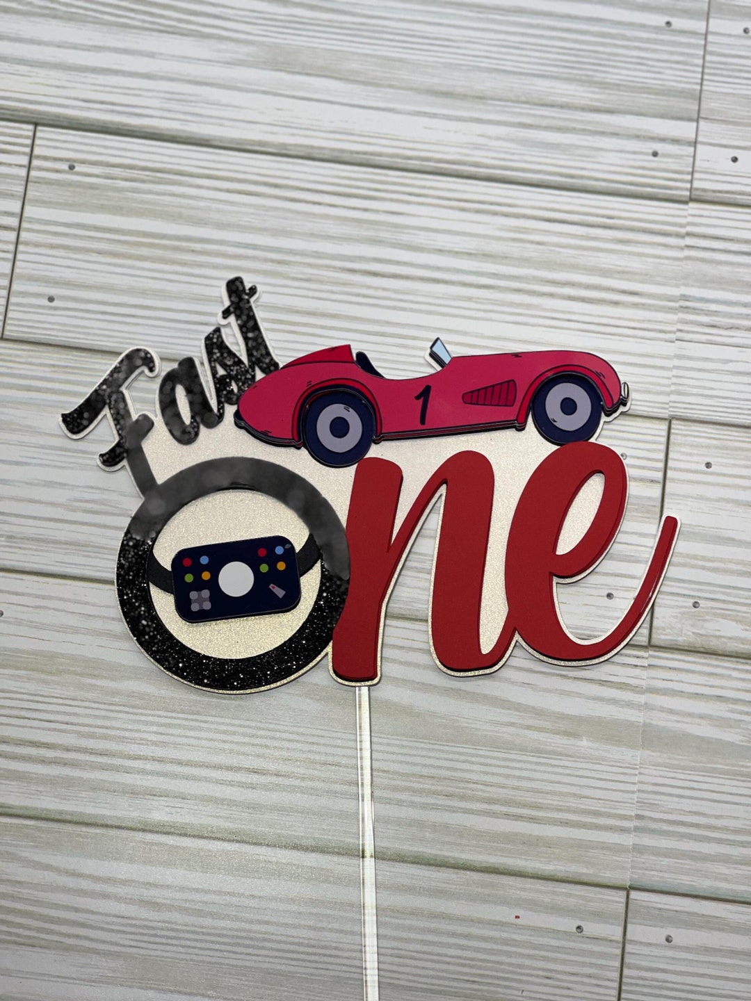 Fast One First Birthday Party Decorations. First One Cake Topper ...