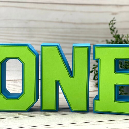 ONE 3d Letters Template SVG Layer Digital Files Pdf - Etsy