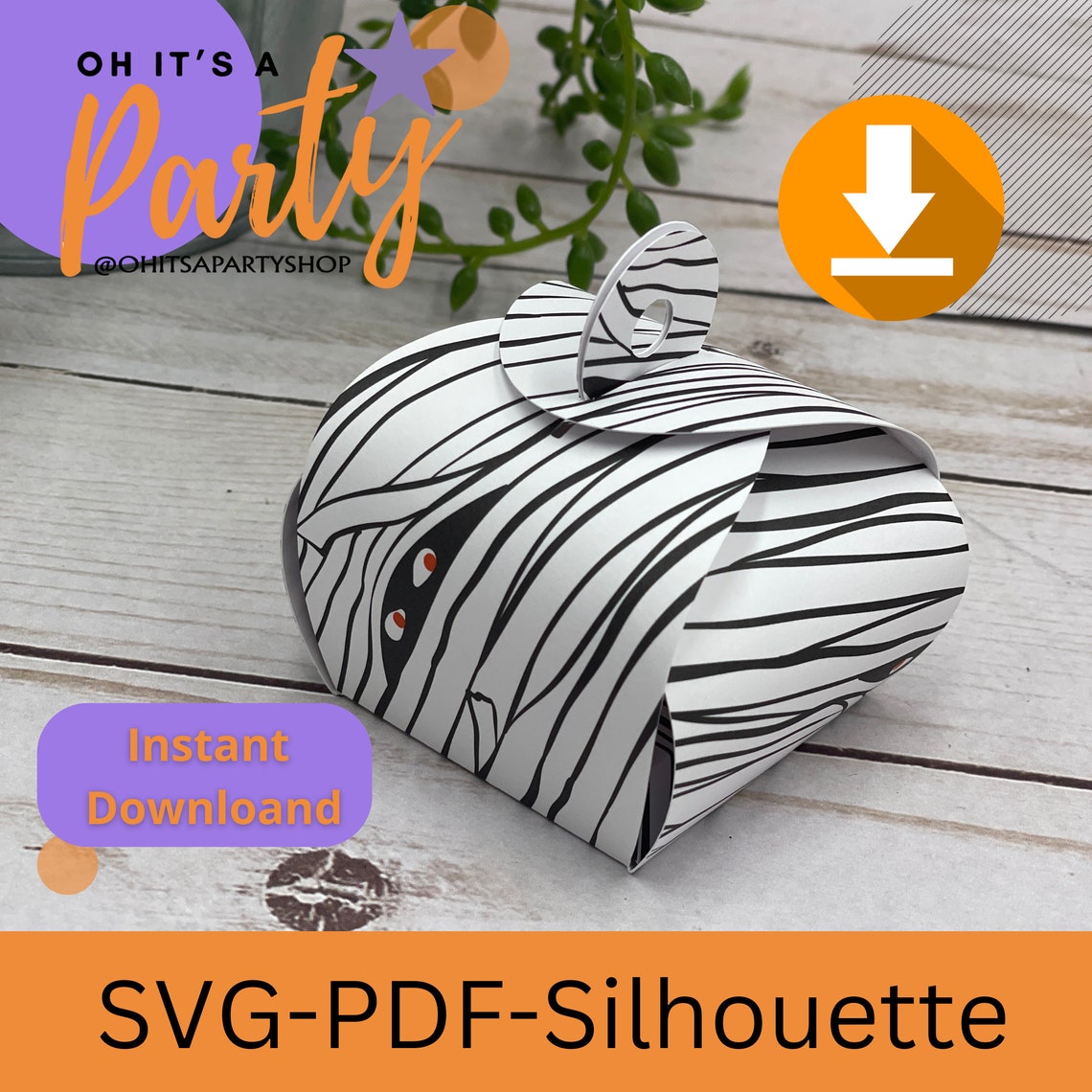 Curvy Box Instant Download Gift Box Cuttable SVG PDF - Etsy