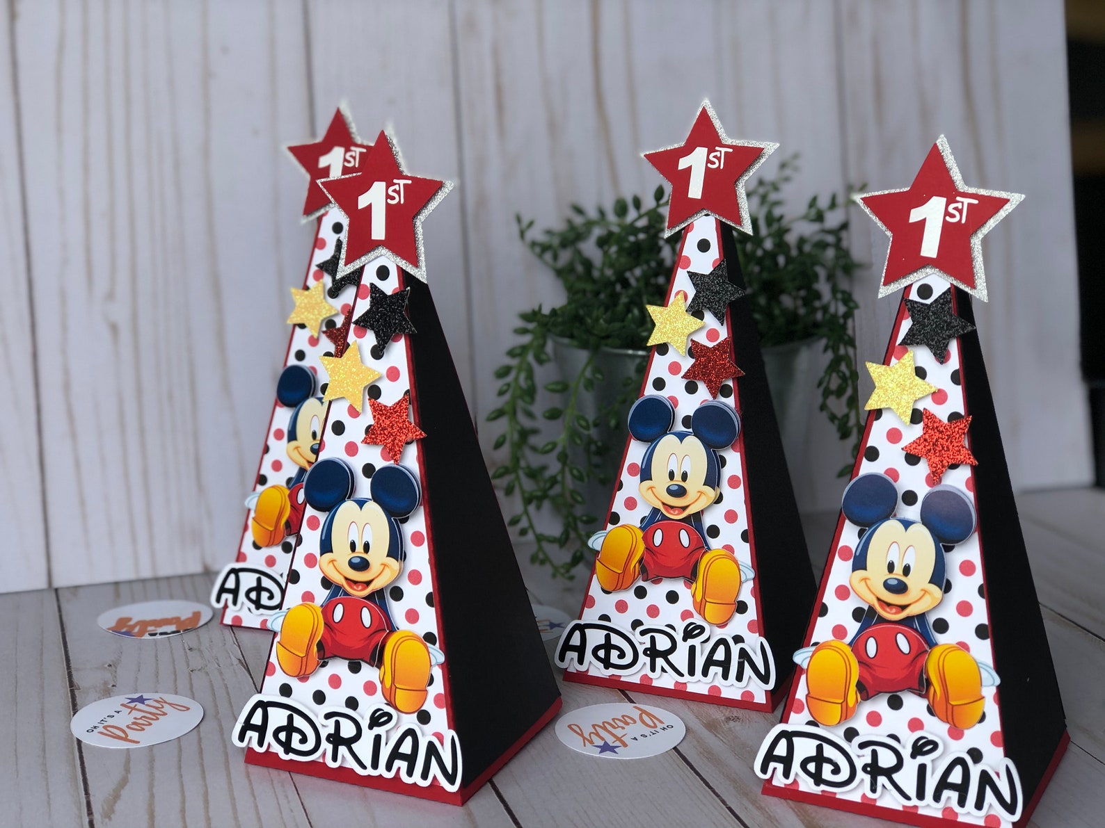 Personalized Mickey Mouse Favors Boxes Mickey Mouse 1st - Etsy