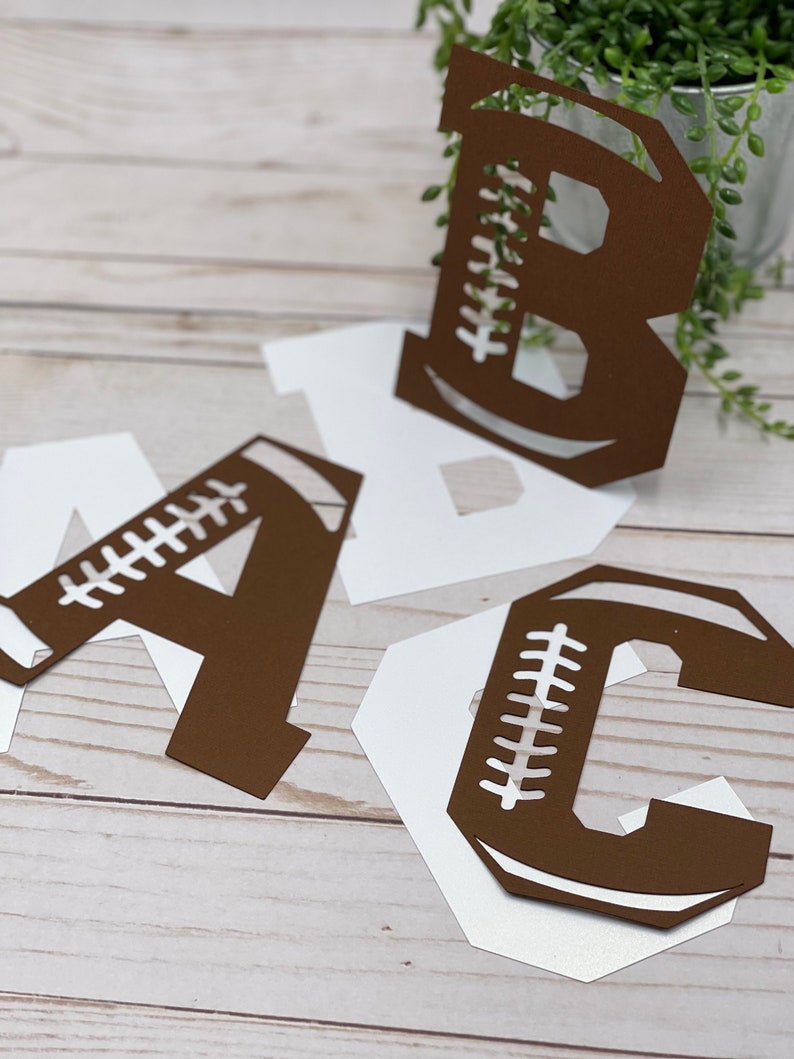 Football Letters A to Z SVG: 3D Layered Alphabet, Die Cut Template - Etsy