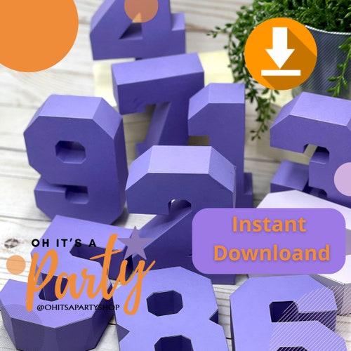 3D Numbers SVG 3D Numbers Svg 0-9 Numbers Die Cut Template - Etsy UK