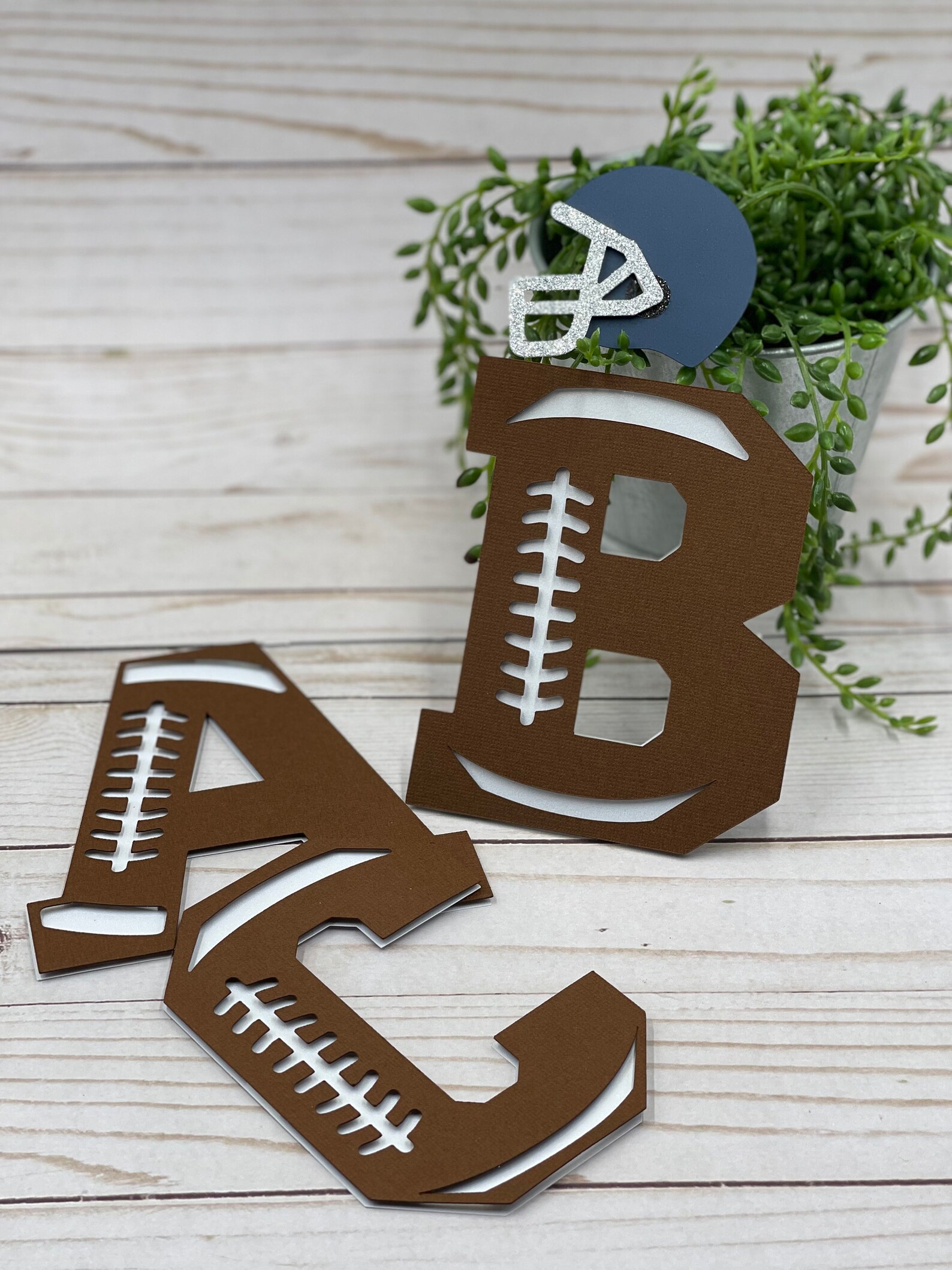 Football Letters A to Z SVG: 3D Layered Alphabet, Die Cut Template - Etsy