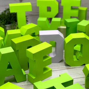 Layers for 3D Letters A to Z, Layer Wave and Offset, Die Cut Template ...