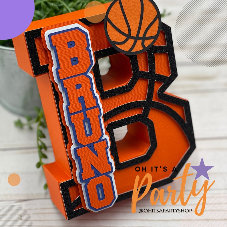 Basketball Theme Birthday Letter 3D Letter Basketball Cake - Etsy