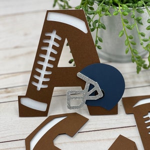 Football Letters A to Z SVG: 3D Layered Alphabet, Die Cut Template - Etsy